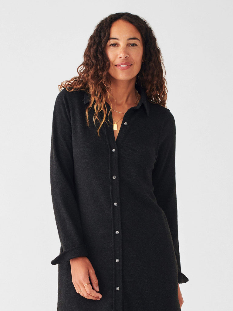 Legend™ Sweater Dress - Heathered Black Twill | Faherty Brand